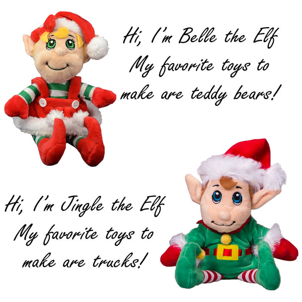 Christmas Elves Gift Box 8” Plush Doll Set with Mystery Surprise insid ...